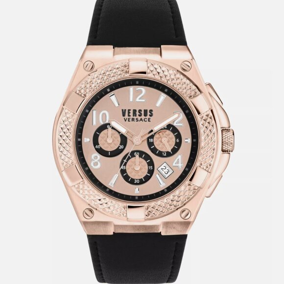 Versace | Accessories | Versace Mens Rose Gold 46mm Strap Watch | Poshmark